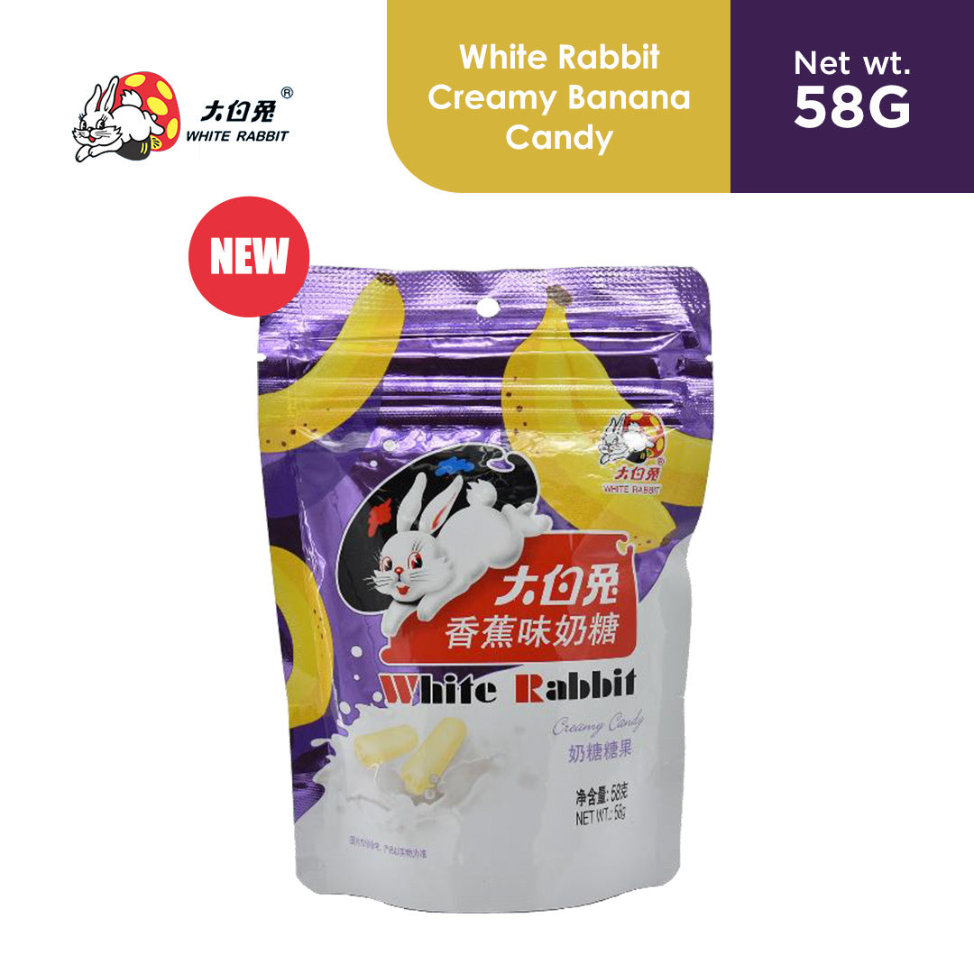 White Rabbit Banana Flavor Creamy Candy - 100% Original 58g – Interior ...