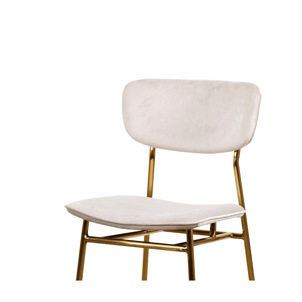 Halo Design Raven Dining Chair Silver White - Gold Legs – Interior Source
