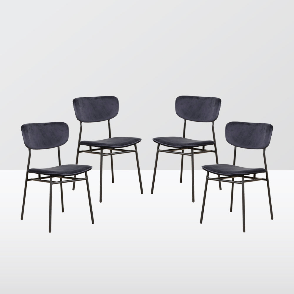 Halo Design Raven Dining Chair Navy Blue Set of 4 – Interior Source