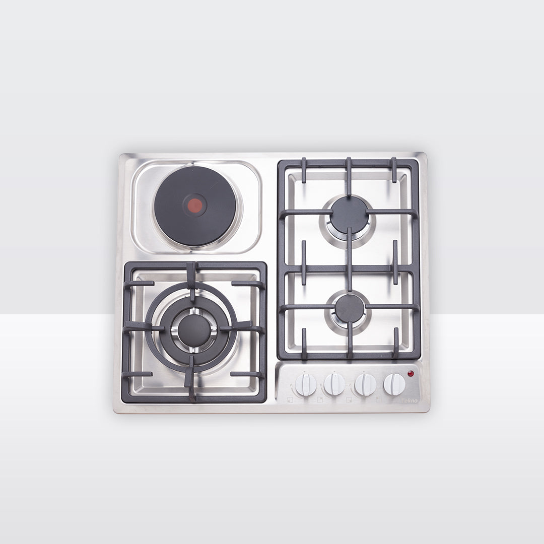 TEKNO 3 BURNER AND 1 HOTPLATE STAINLESS COOKTOP TC316X – Interior Source